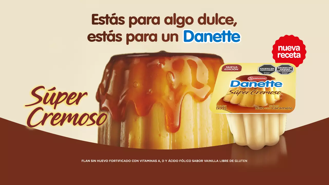 Estás para algo dulce, te merecés un Danette